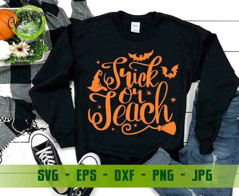 Trick or Teach SVG, Teacher Halloween Svg, Teacher Svg, Halloween Svg ...
