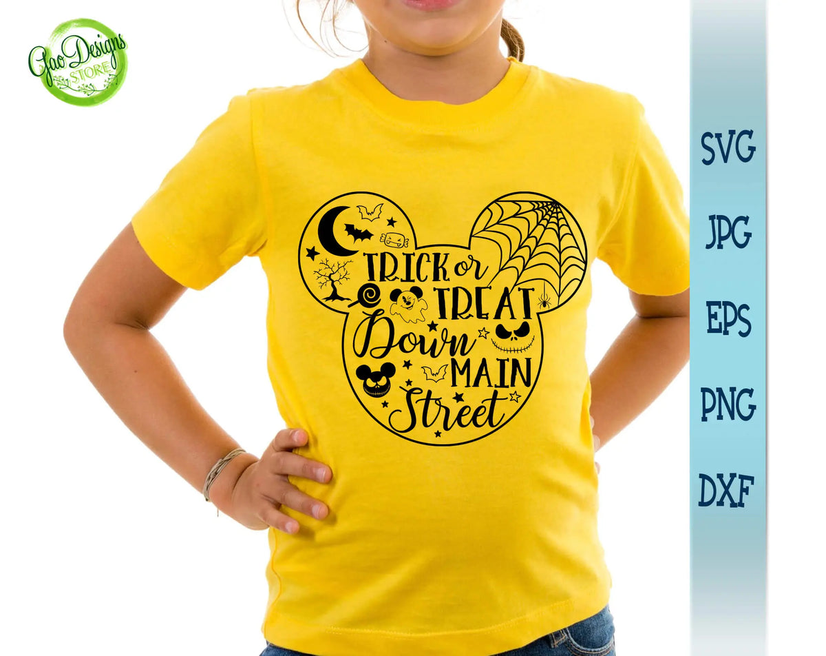 Trick or Treat Down Main Street svg Disney Halloween Svg, Trick or ...